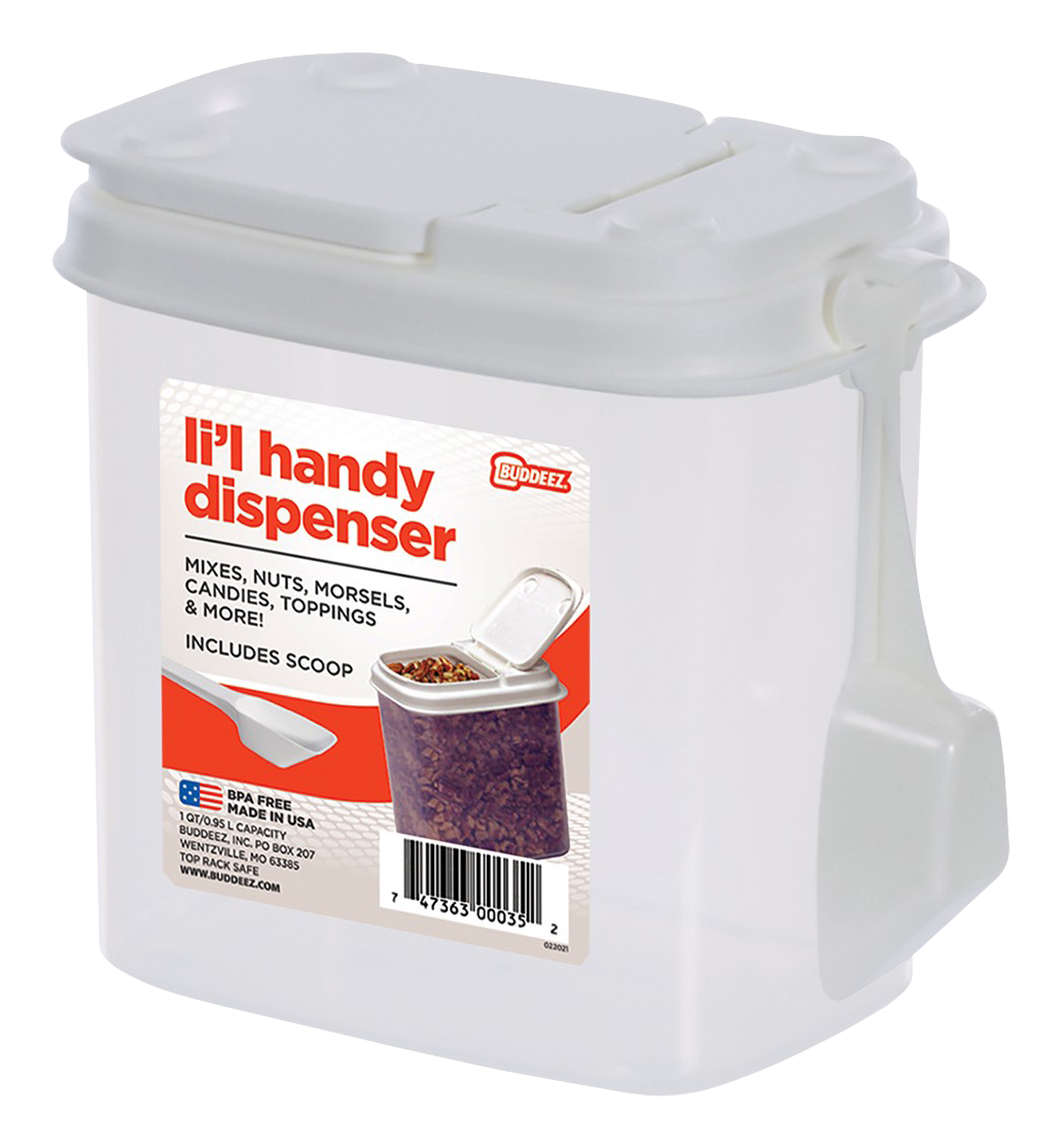 Buddeez Li'l Handy 1-Quart Dispenser with Scoop | Bass Pro Shops